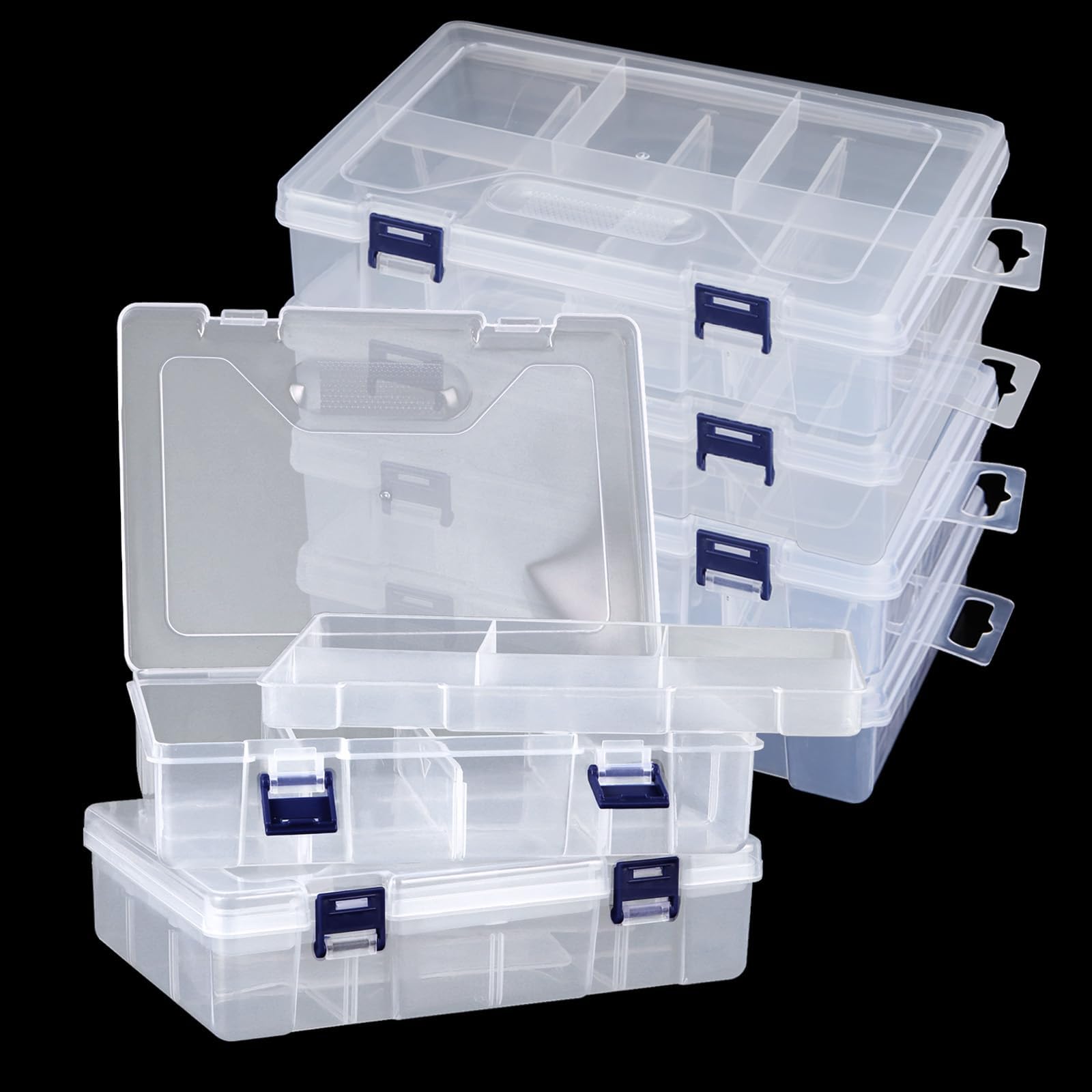 Amazon.com: FVIEXE 6PCS Bead Storage Organizer, Small Clear Tackle Box ...