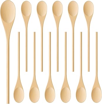 Amazon.com: MORGLES 12 Pcs Wooden Spoons for Cooking, 12 Inches Soup ...