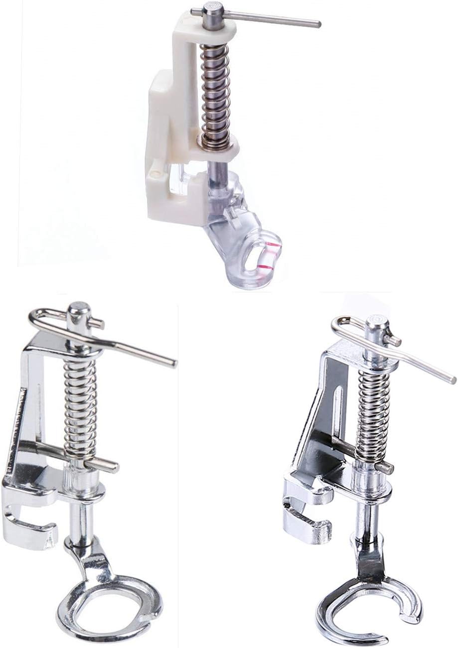 Amazon.com: 3pcs Large Metal Darning/Free Motion Sewing Machine Presser ...
