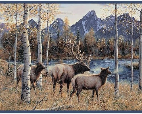 Blue Moose Wallpaper Border - Wallpaper Borders - Amazon.com