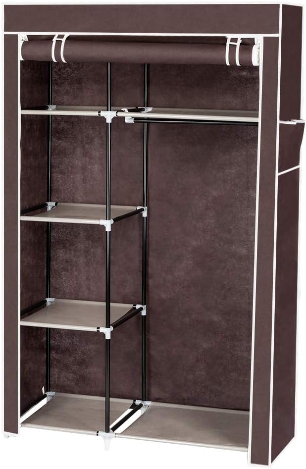 Amazon.com: ROJASOP Portable Closet Wardrobe Closet for Hanging Clothes ...