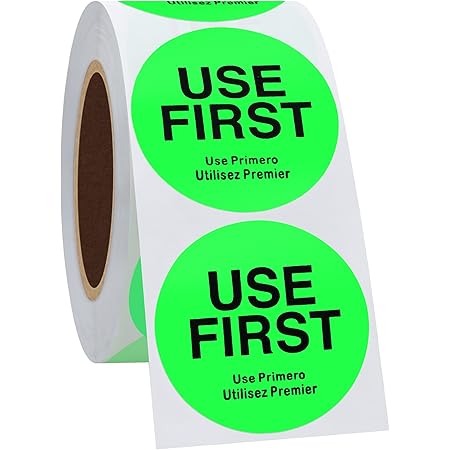 Amazon.com : Use First Labels - 500 3" X 2" Use First Stickers ...