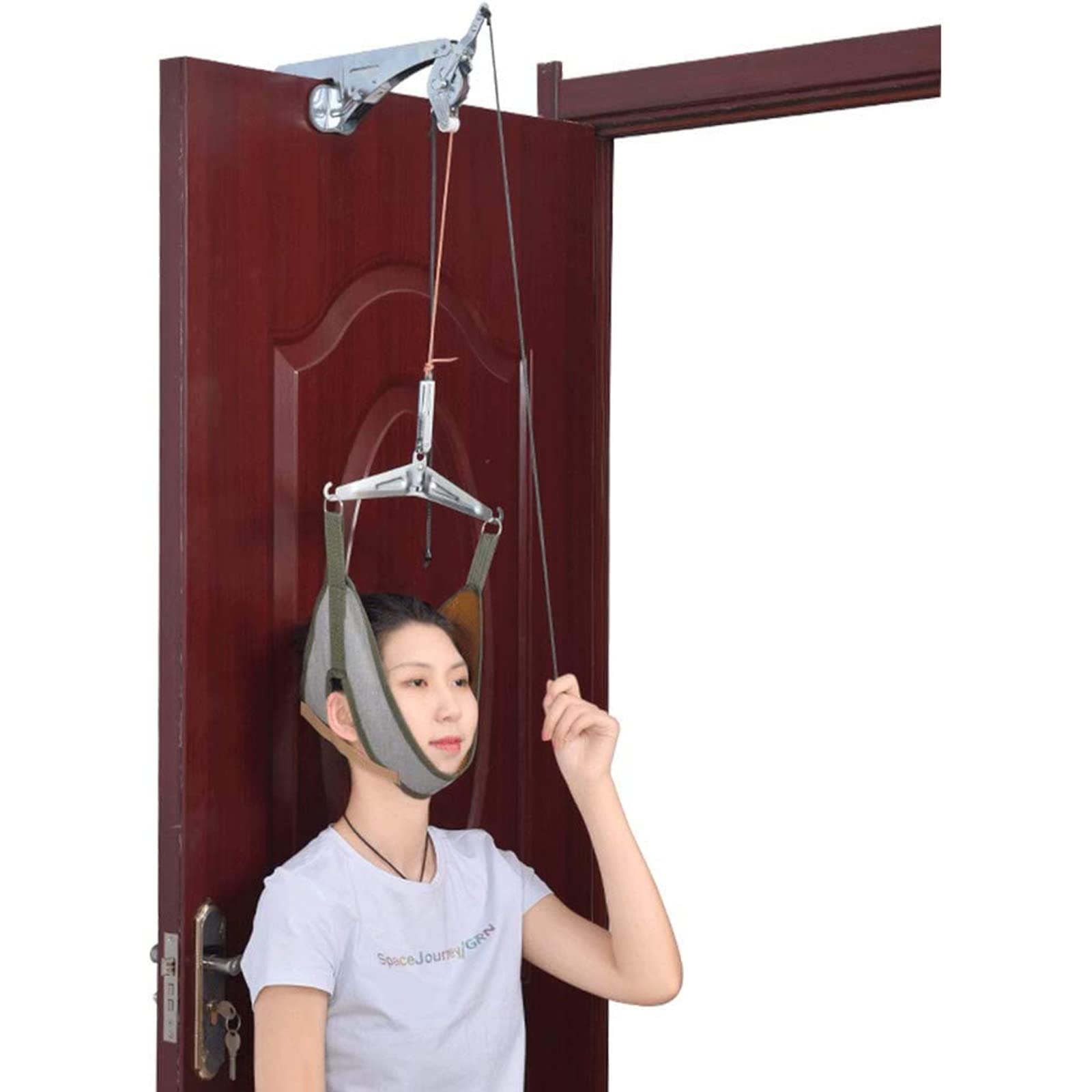 Buy SXHMSAL Over The Door Cervical Traction Device Set Unit Helps Neck ...