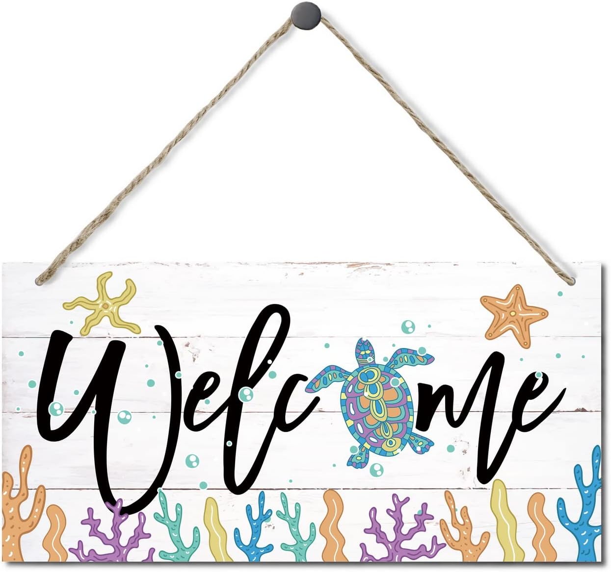 Amazon.com: Welcome Decor Sign, Hanging Wood Sign Home Decorative ...