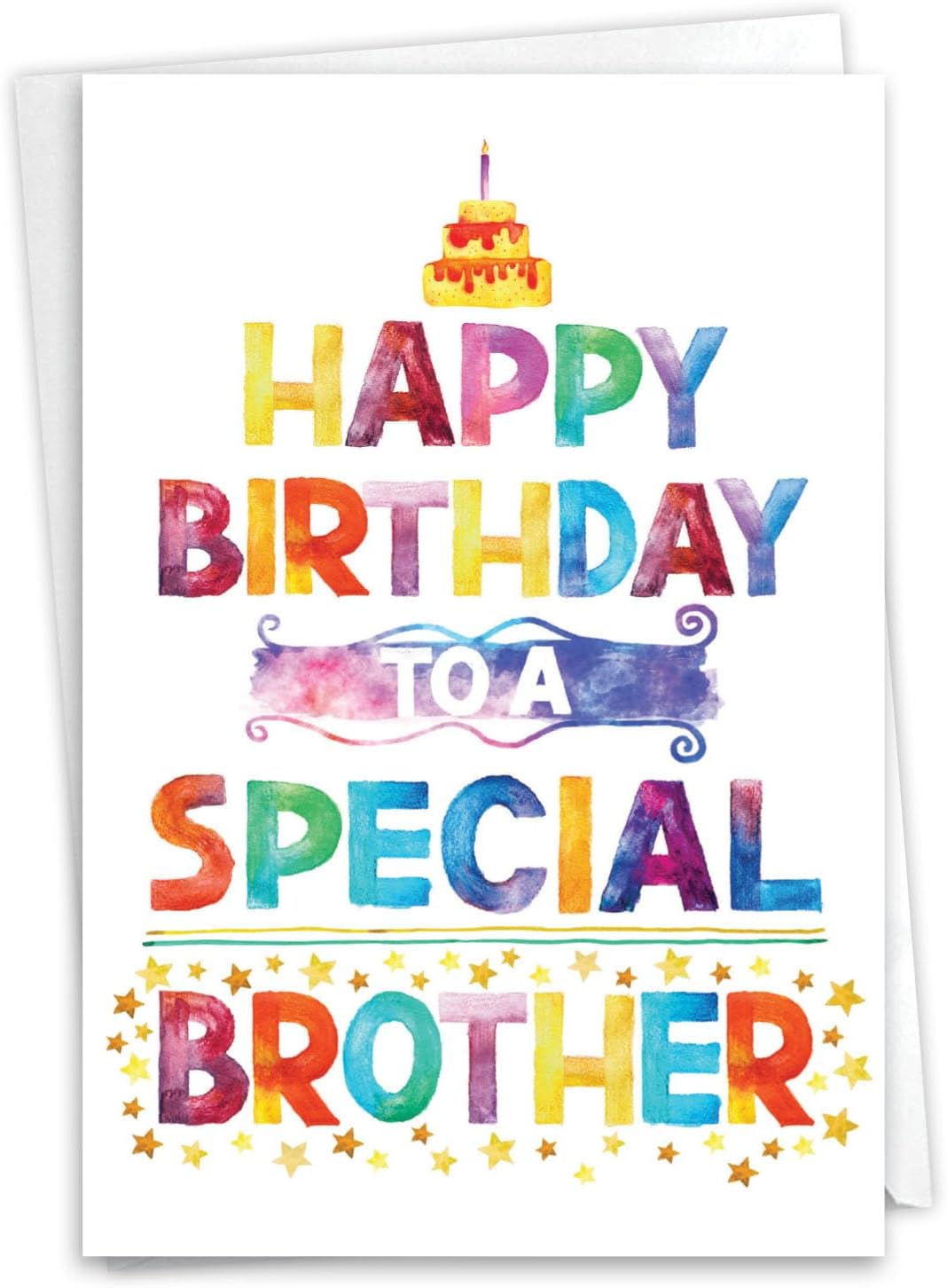 Amazon.com : NobleWorks Birthday Brother Greeting Card with 5 x 7 Inch ...