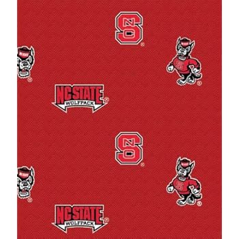 Amazon.com: North Carolina State Wolfpack Cotton Fabric-north Carolina ...