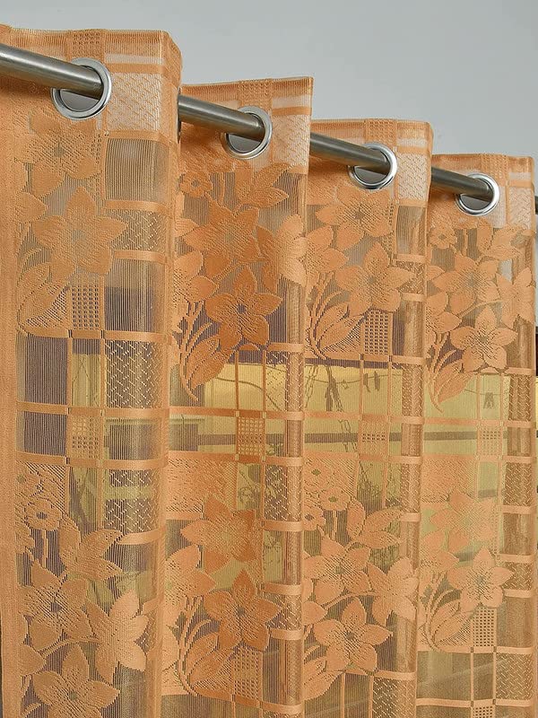 Buy Decor Talks Heavy Polyester Glittering Tissue Net Floral Semi ...