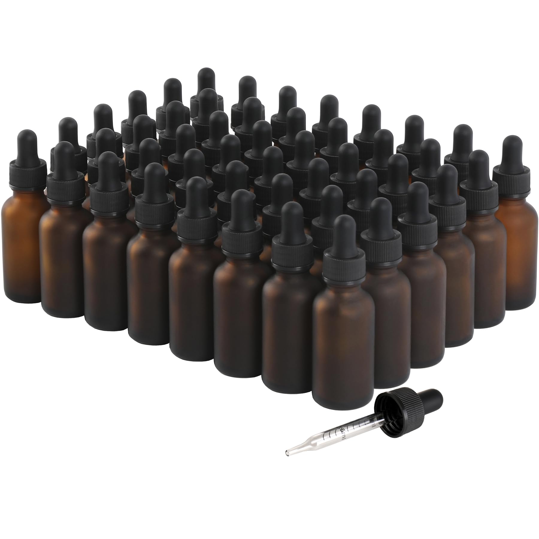Amazon.com: NOOEEISS 48 Pack,1oz Glass Dropper Bottle, Amber Tincture ...