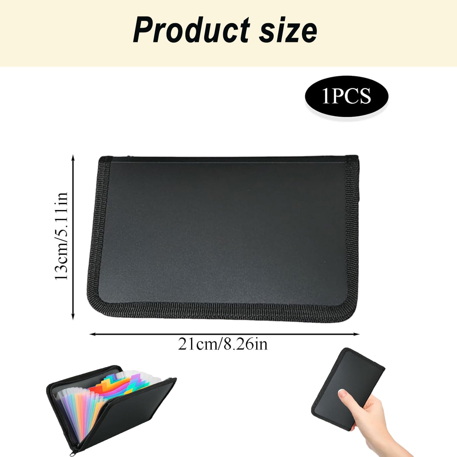 Receipt Organiser, 13 Pockets, Small File Folder Organiser, Accordion ...