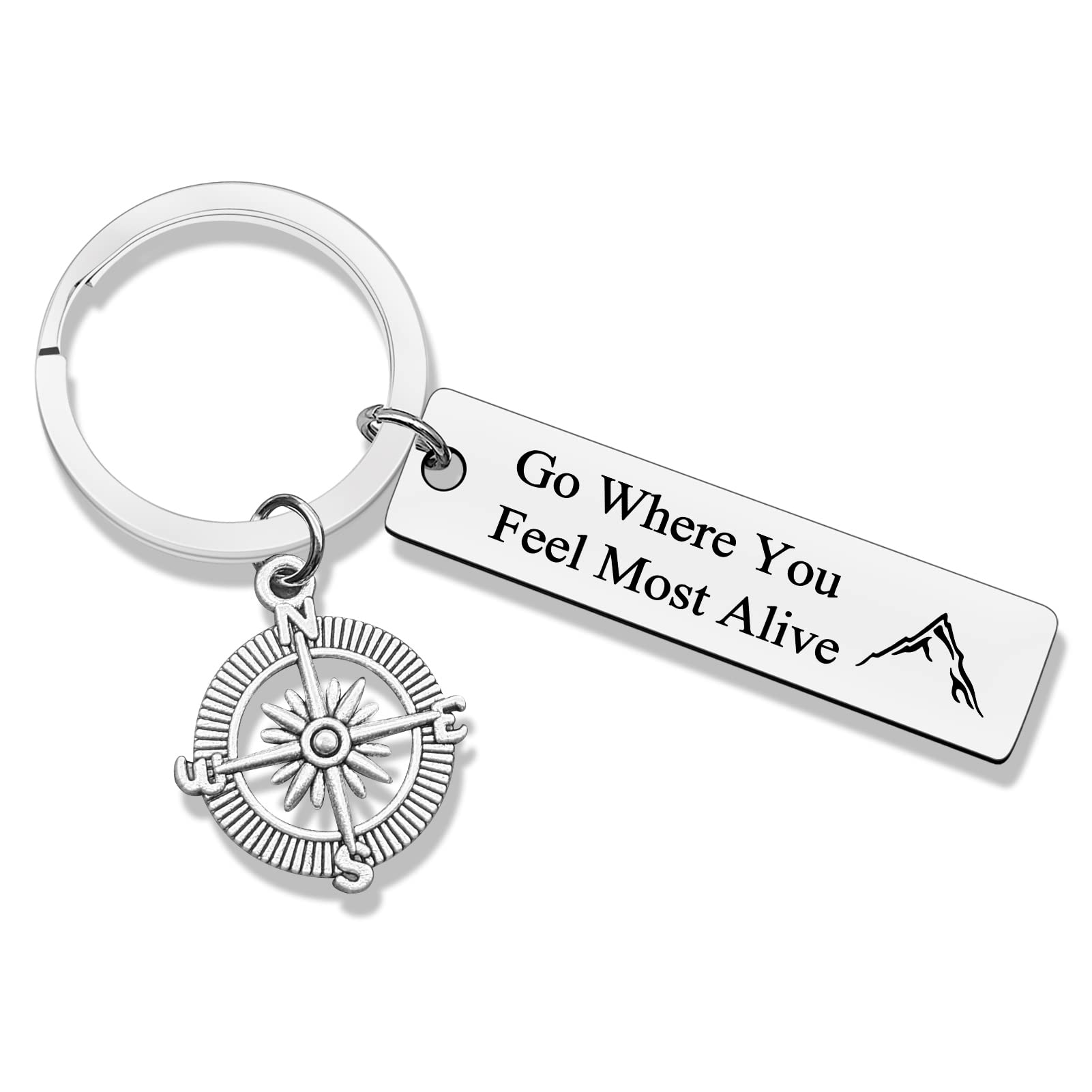 Mountain Lover Gifts Adventure Keychain Traveler Gifts for Women ...