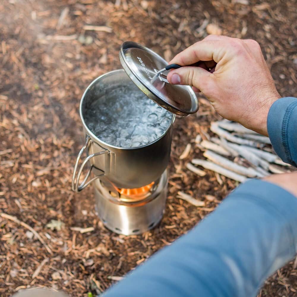 Stainless Steel Backpacking Pot with Volume Markings in Nepal at NPR ...