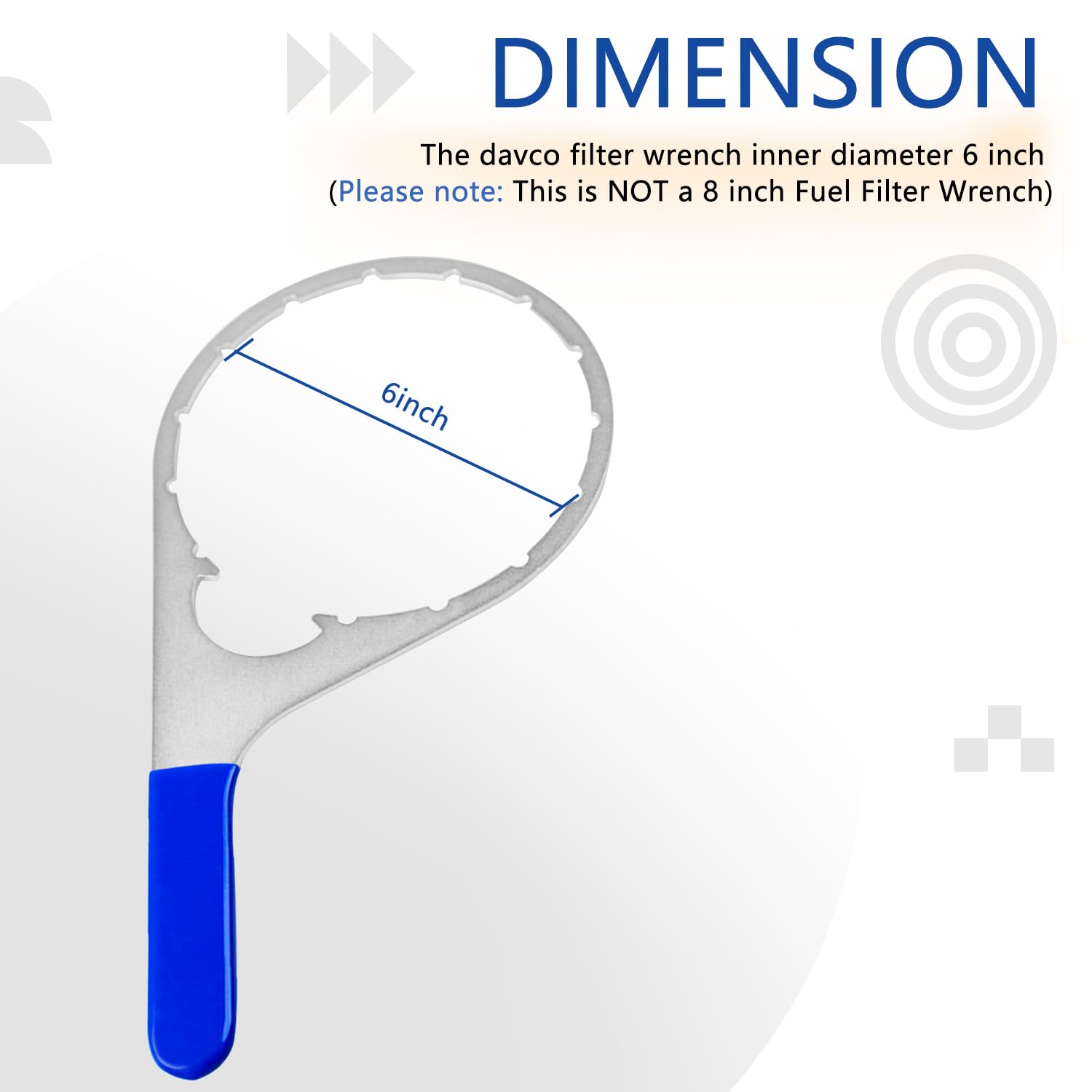 AFEISOL 6 Inch Colar/Vent Cap Fuel Filter Wrench for 380134 382 ...