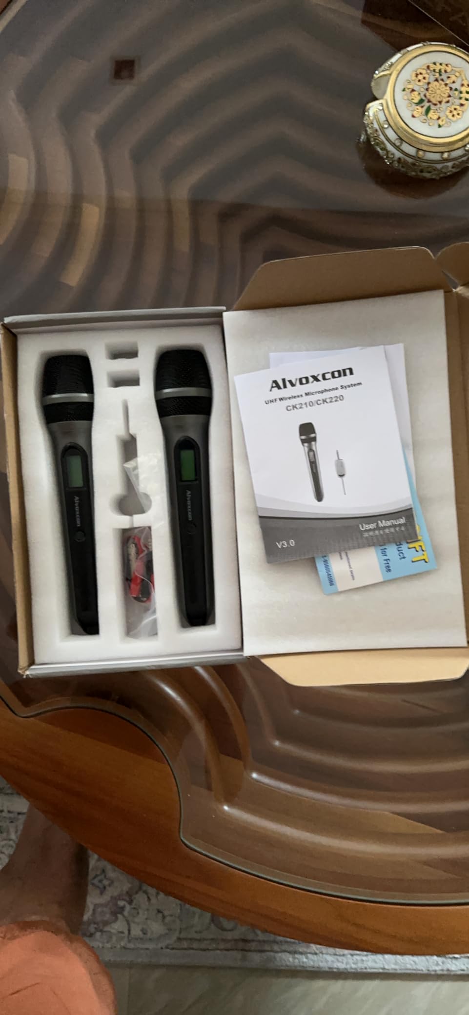 Alvoxcon DUAL UHF Dynamic Handheld Wireless Microphone System for ...