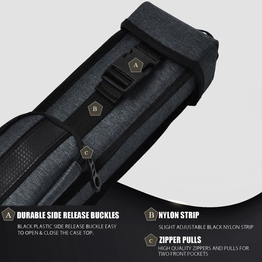 Snapklik.com : Champion 2X2,2X3,3X4 Nylon Billiard Pool Cue Stick Hard Case