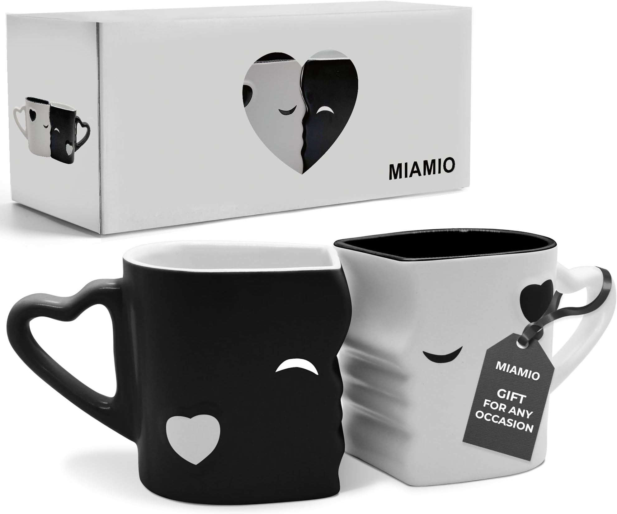 Amazon.com | THE FASHION Set of 2 Creative Coffee Cups - Double Bowl ...