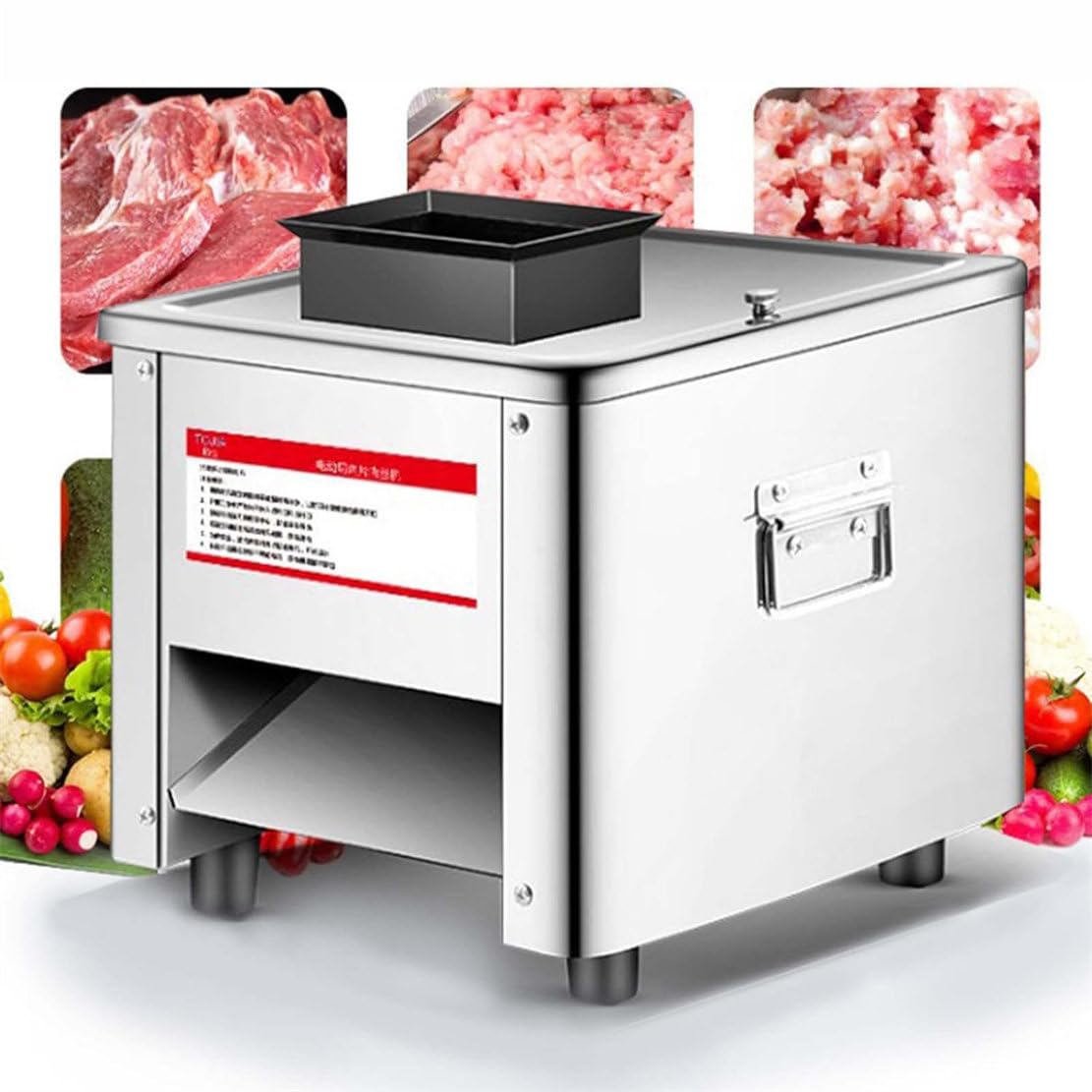 850W Meat Cutter Commercial Electric Meat Slicer Shredded Cutting ...