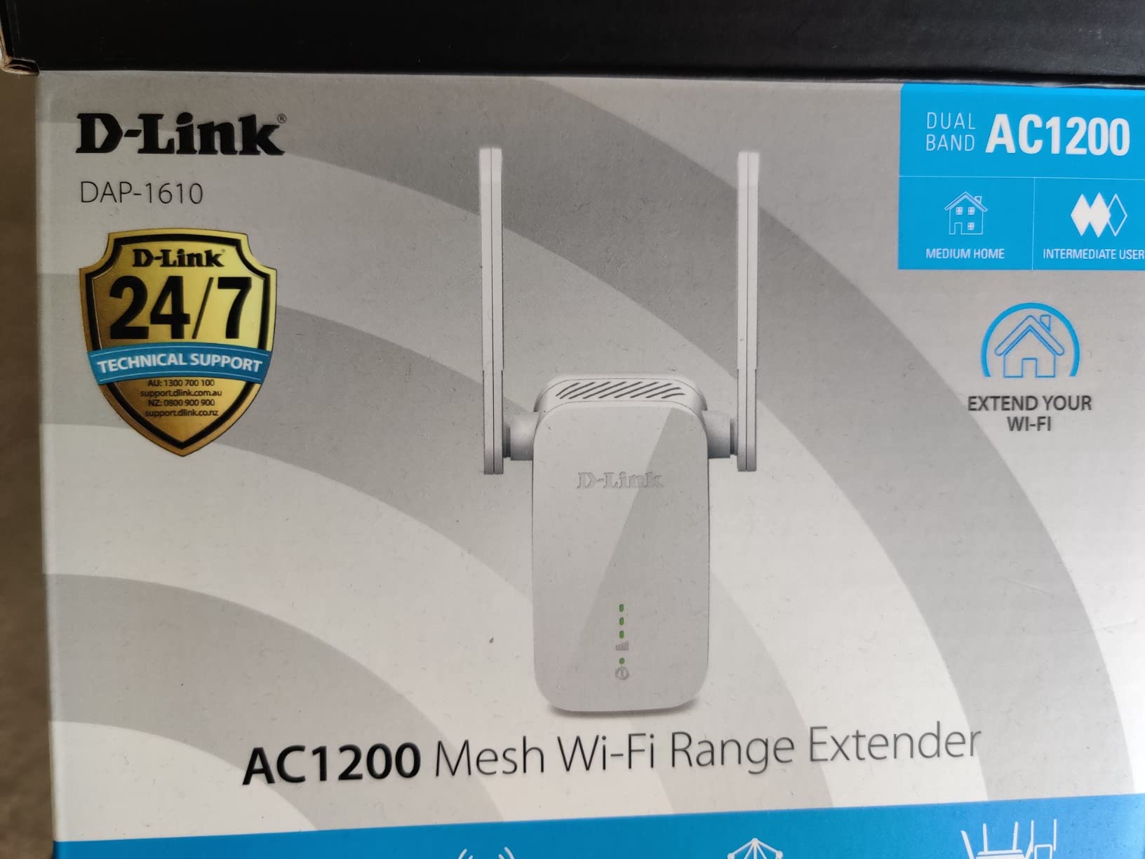 D-Link DAP-1610 AC1200 Wi-Fi Range Extender, Dual-Band WiFi Booster ...