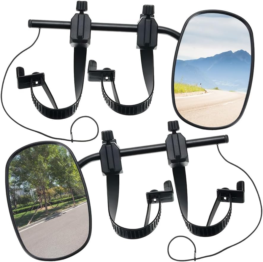 Amazon.com: Universal Clip-on Towing Mirrors 360° Rotation Adjustable ...