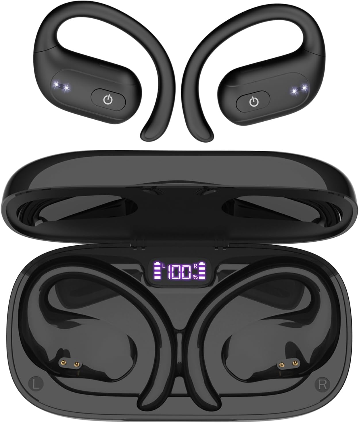 Amazon.com: IFECCO Open Ear Headphones Bluetooth 5.3 - True Wireless ...