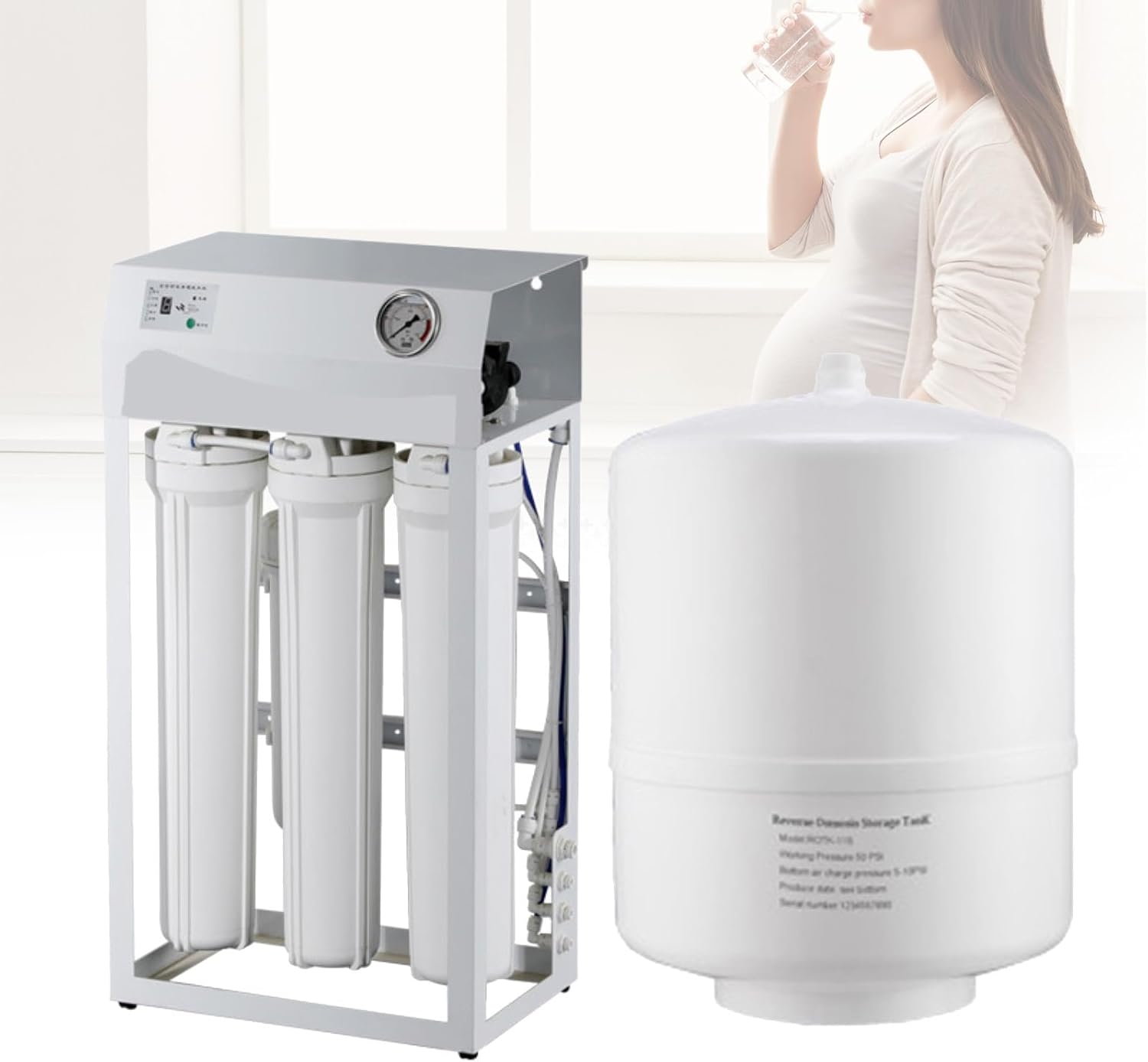 Amazon.com: ZPRMMN Commercial Under Sink Home Drinking Water Reverse ...