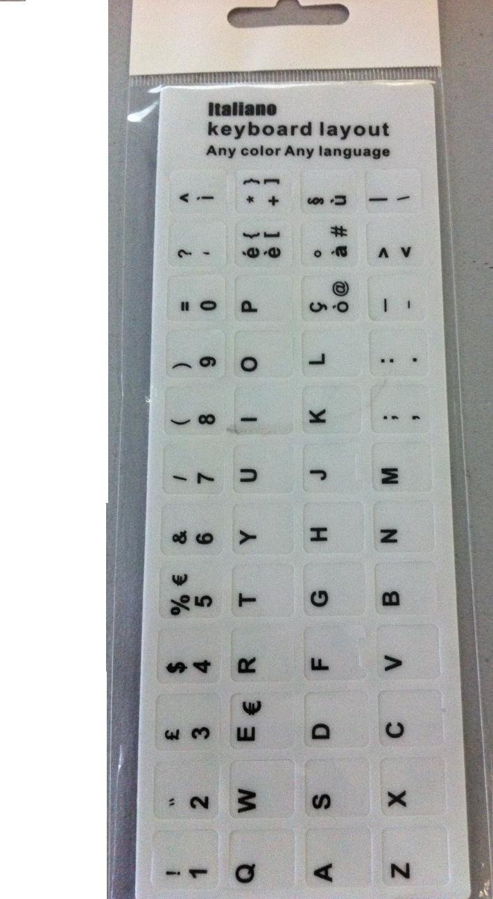 DN Italian Learning Keyboard Layout Sticker Tasti Adesivi per Laptop pc ...