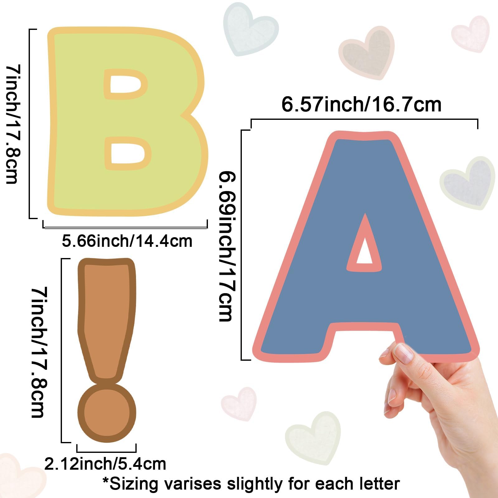 Snapklik.com : 150 PCS Large 7" Bulletin Board Letters Set, Colorful ...