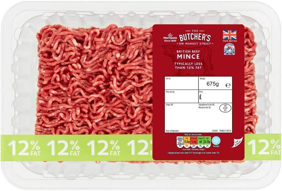 Morrisons Market St British Minced Beef, 675g : Amazon.co.uk: Grocery