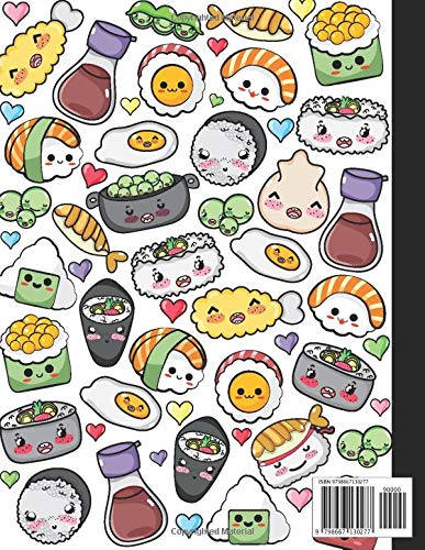 Snapklik.com : Genkouyoushi Notebook: Kawaii Sushi: Japanese Writing ...