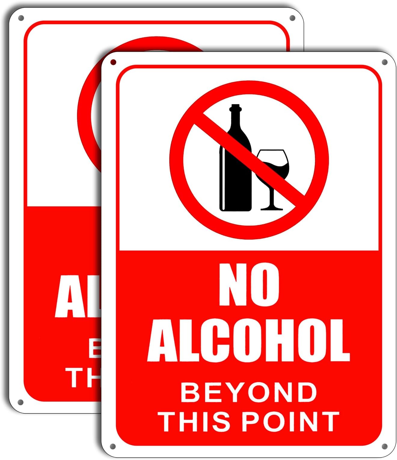 Amazon.com: BIN SHANG No Alcohol Beyond This Point Sign, 8 x 12 inch ...