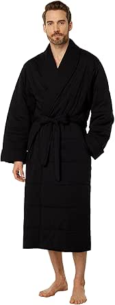 Amazon.com: SKIN Sierra Quilted Robe Black 6 (XL) : Clothing, Shoes ...