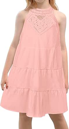 Amazon.com: Girls Dresses Sleeveless Kids Summer Casual Dress Girls ...