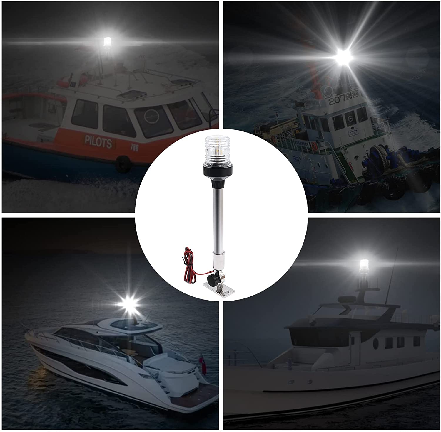 Snapklik.com : KAOLALI Boat Stern Light 12" Marine Navigation Light ...