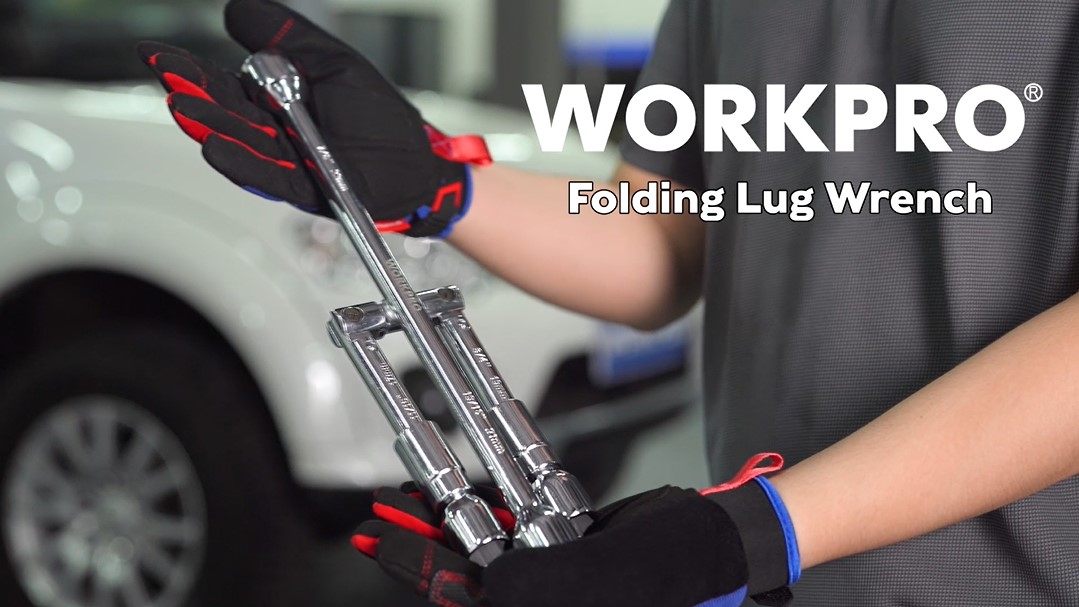 Snapklik.com : WorkPro 14-Inch Universal Folding Lug Wrench