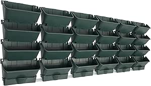 Amazon.com: 24 Pack Hanging Vertical Wall Planter,12.99inch Wall ...