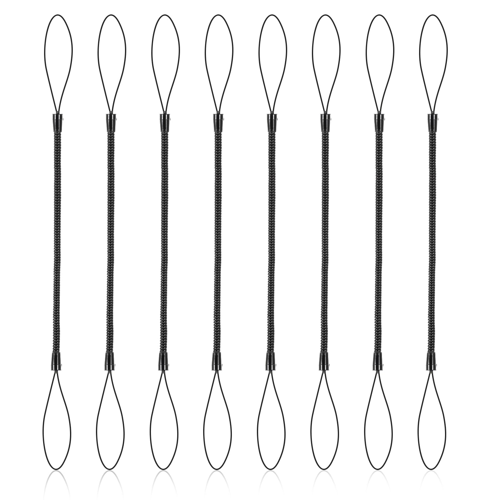 Amazon.com: 8 Pcs Elastic Lanyard Tether Retractable Spring Coil Strap ...
