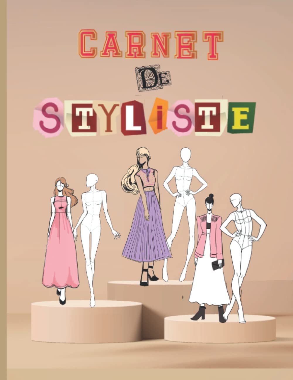 Buy Carnet de styliste: Carnet de croquis de mode, 190 Silhouettes ...