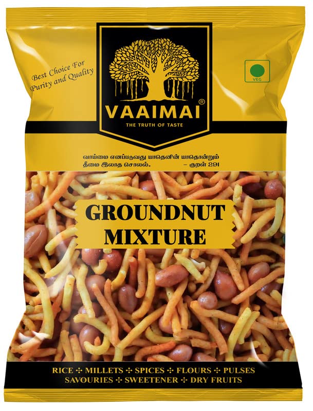 VAAIMAI Spicy Groundnut Mixture Namkeen Snacks, 200g : Amazon.in ...