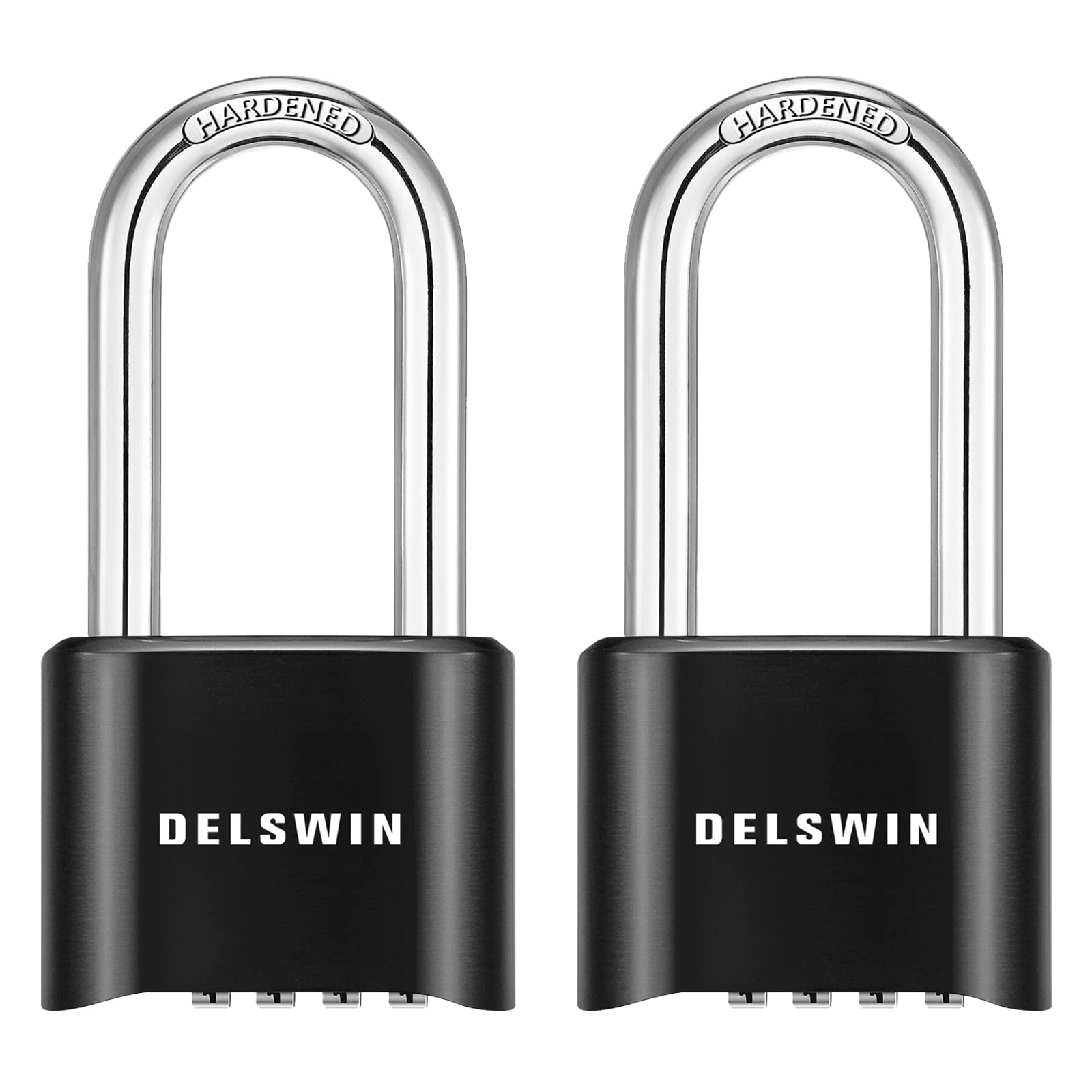 DELSWIN Combination Lock Outdoor Padlock - Weatherproof Extended 2-1/2 ...