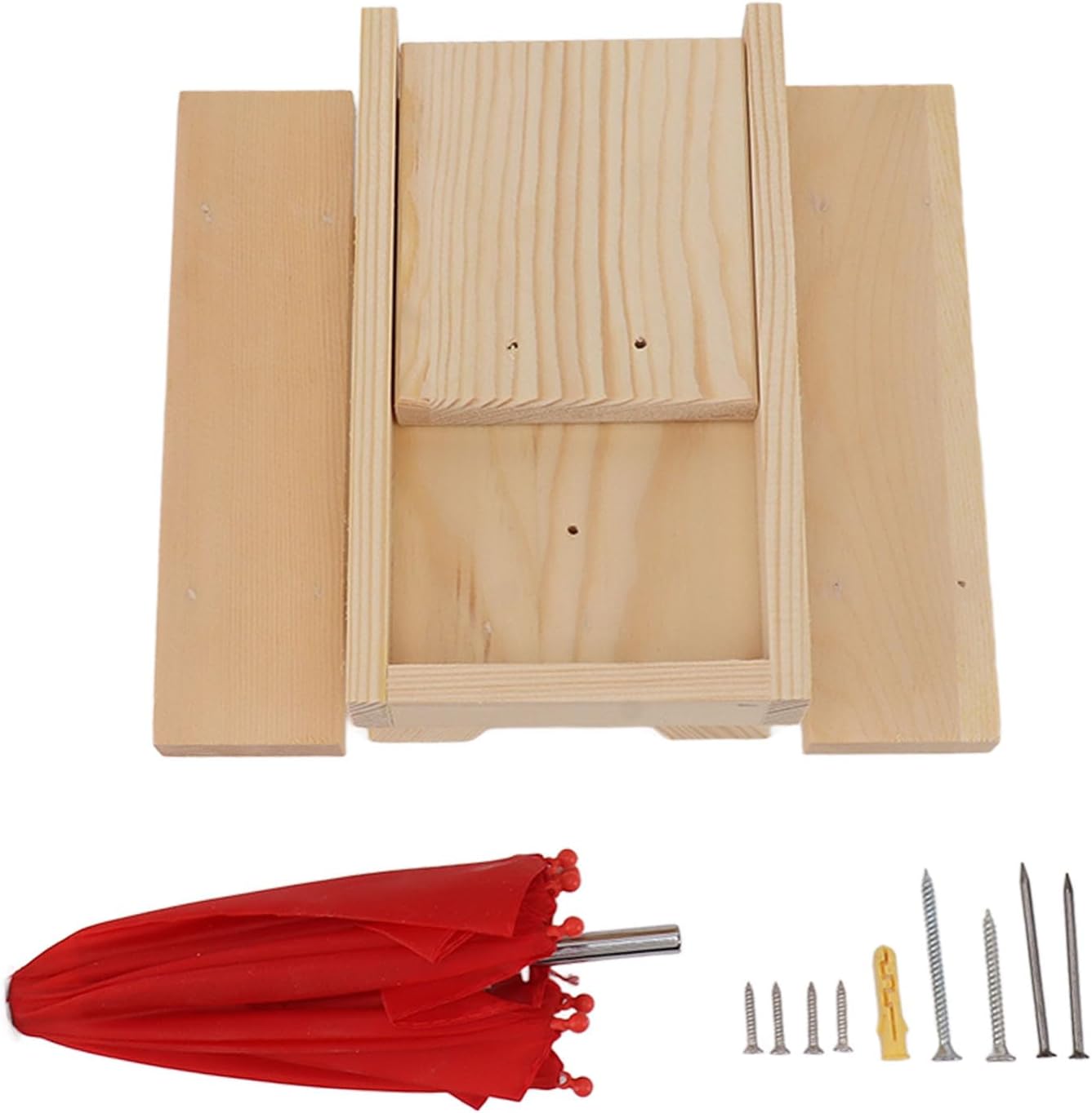 Fockety Squirrel Feeder Table, Sturdy 2 Benches Good Load Bearing Pine ...