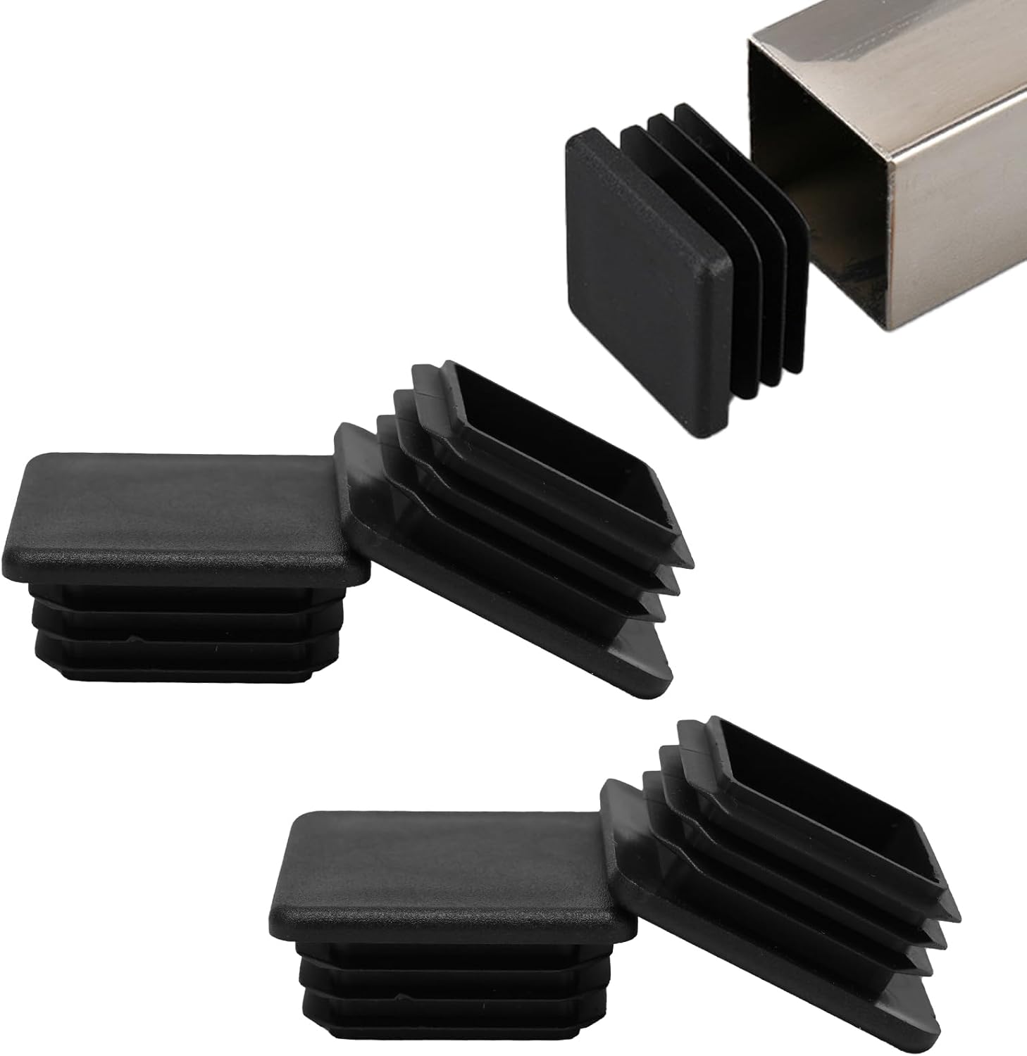 Amazon.com: BOPOREAE 4 Pack 1-3/4"x 1-3/4" Square Tube End Cap Plastic ...