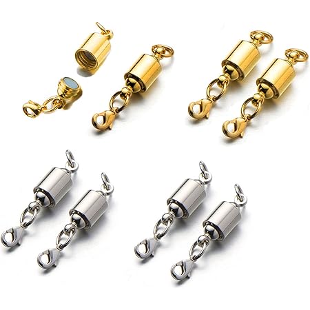 Amazon.com: 8 Pieces Magnetic Jewelry Clasps for Necklace Closures ...