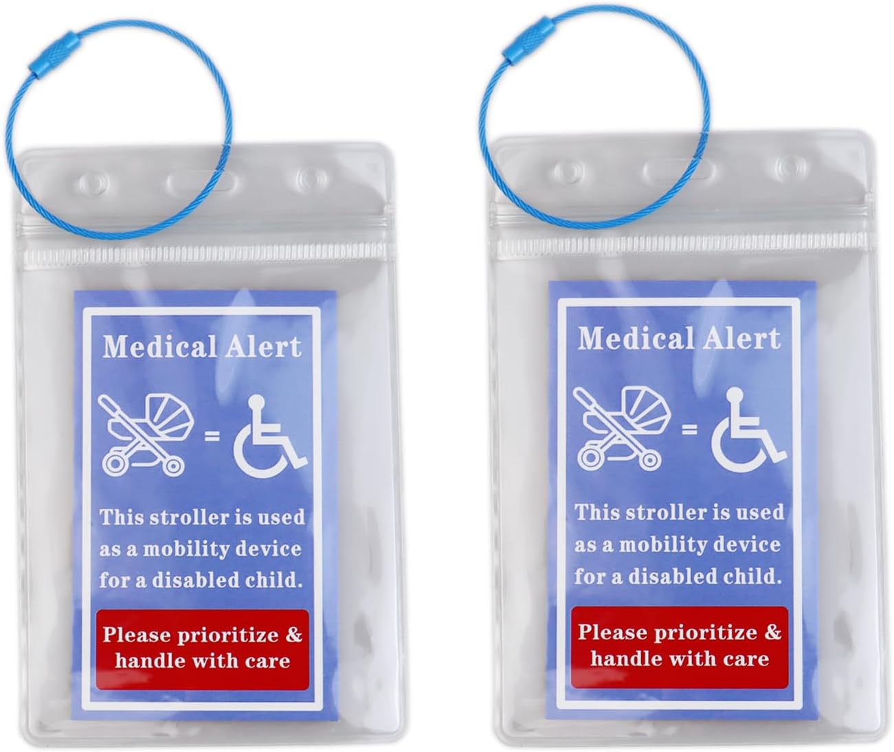 Amazon.com | 2 Pack Stroller is Wheelchair Tag Mobility Device Medical ...
