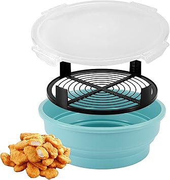 Amazon.com: Breading Shaker Bowl, Silicone Bowl Shaker with Lid ...