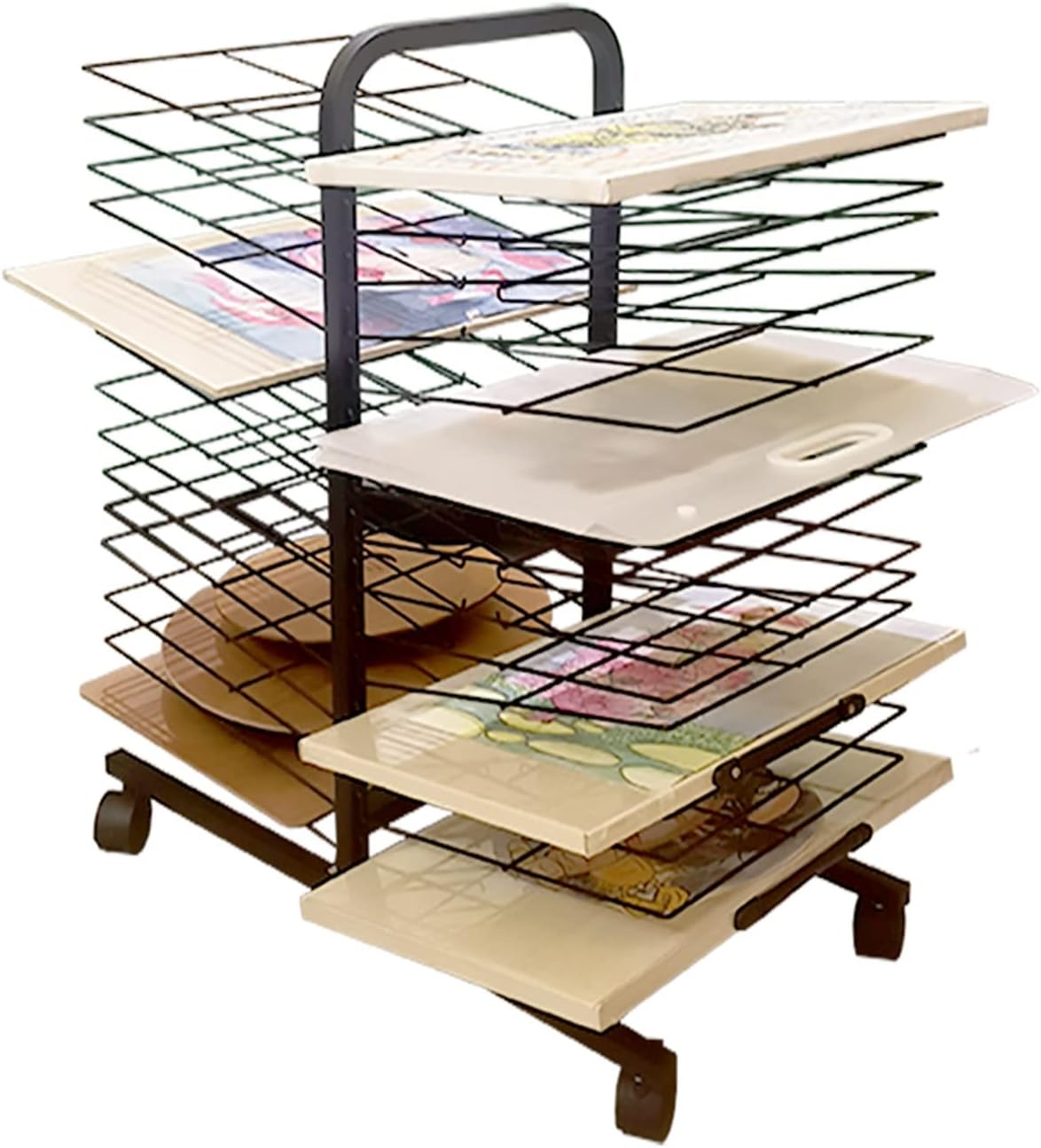 Amazon.com: TONGRENYUYI 30Tier Art Drying Rack - Sturdy Metal Art Rack ...
