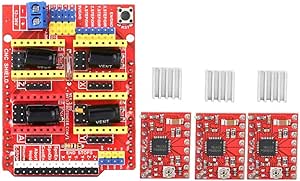CNC Shield V3 Expansion Board + A4988 Controller Module 4pcs 3D Printer Kit for 3D Printer ...