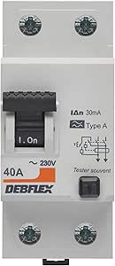DEBFLEX - Interrupteur Différentiel 40A 30mA 2 Pôles Type A - Module de ...