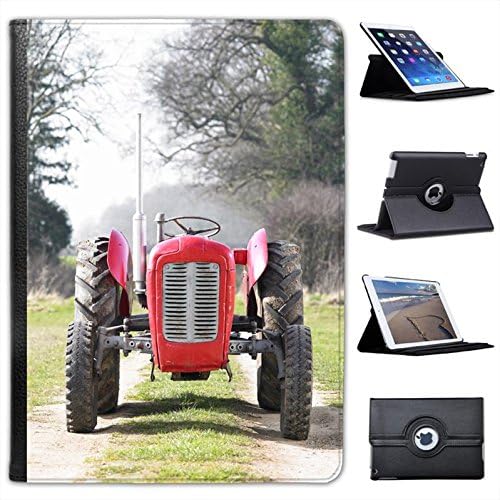 Fancy A Snuggle Red Tractor In Field For Apple iPad Air Faux Leather ...