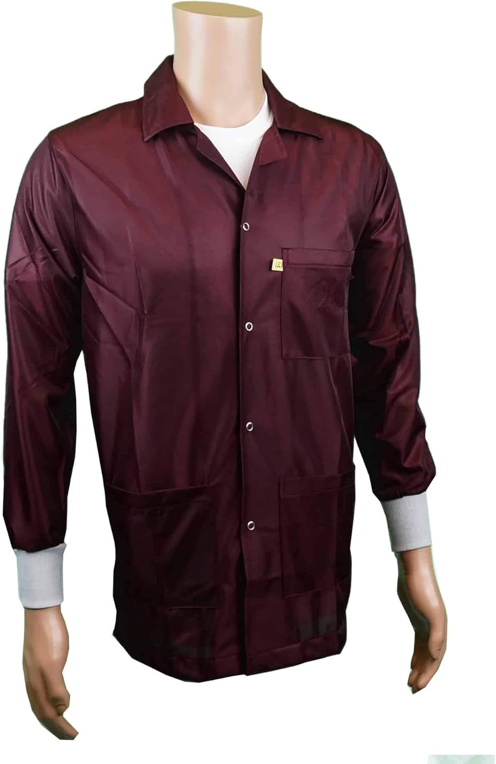 Static Care ESD Jacket, 90% Polyester, 10% Carbon, Knit Cuff, Hands ...