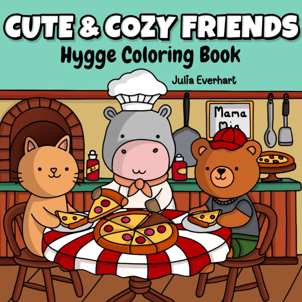 Amazon.com: Cute and Cozy Friends | Hygge Coloring Book: Perfect for ...