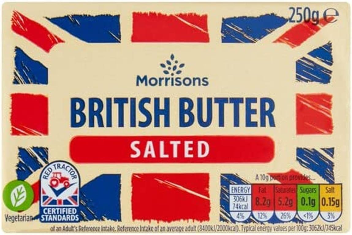 Morrisons Salted Butter, 250g : Amazon.co.uk: Grocery